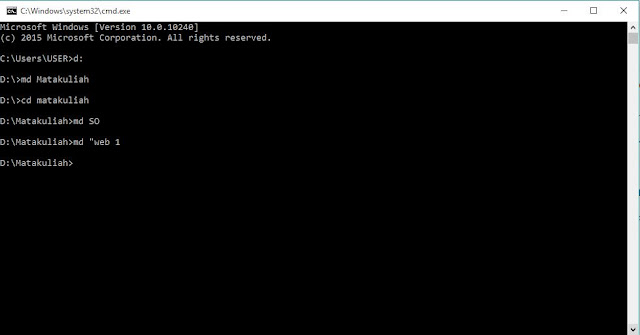Disini saya membuat langsung 2 folder " SO " dan " Web 1