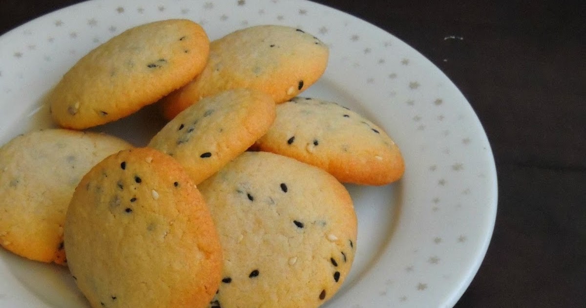 Priya's Versatile Recipes: Eggless Japanese Sesame Cookies