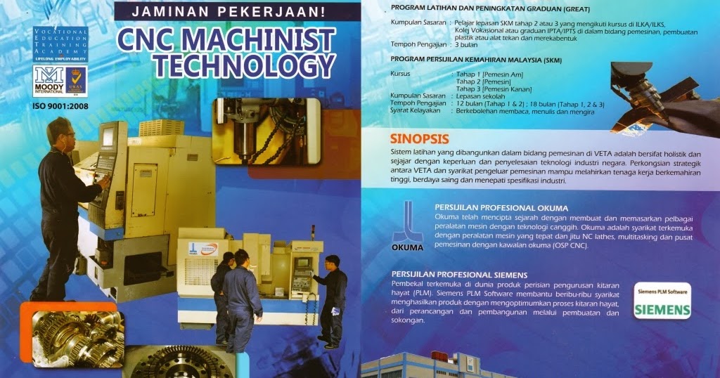 VOCATIONAL EDUCATION TRAINING ACADEMY (VETA): TEKNOLOGI PEMESINAN CNC ...
