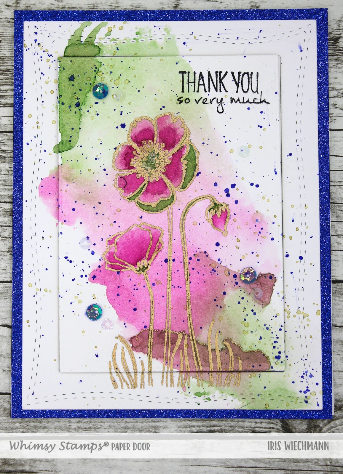 Thank You Card - April Paper Door Kit - Whimsy Inspirations Blog