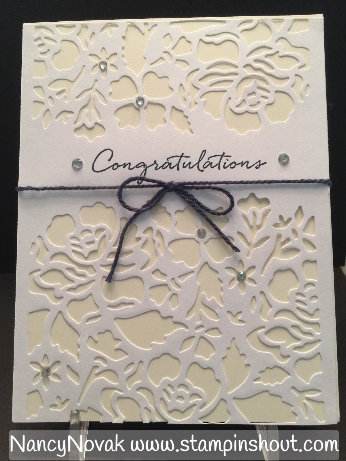 STAMPINSHOUT stampinshout@gmail.com: WEDDING CARD - DETAILED FLORAL THINLITS