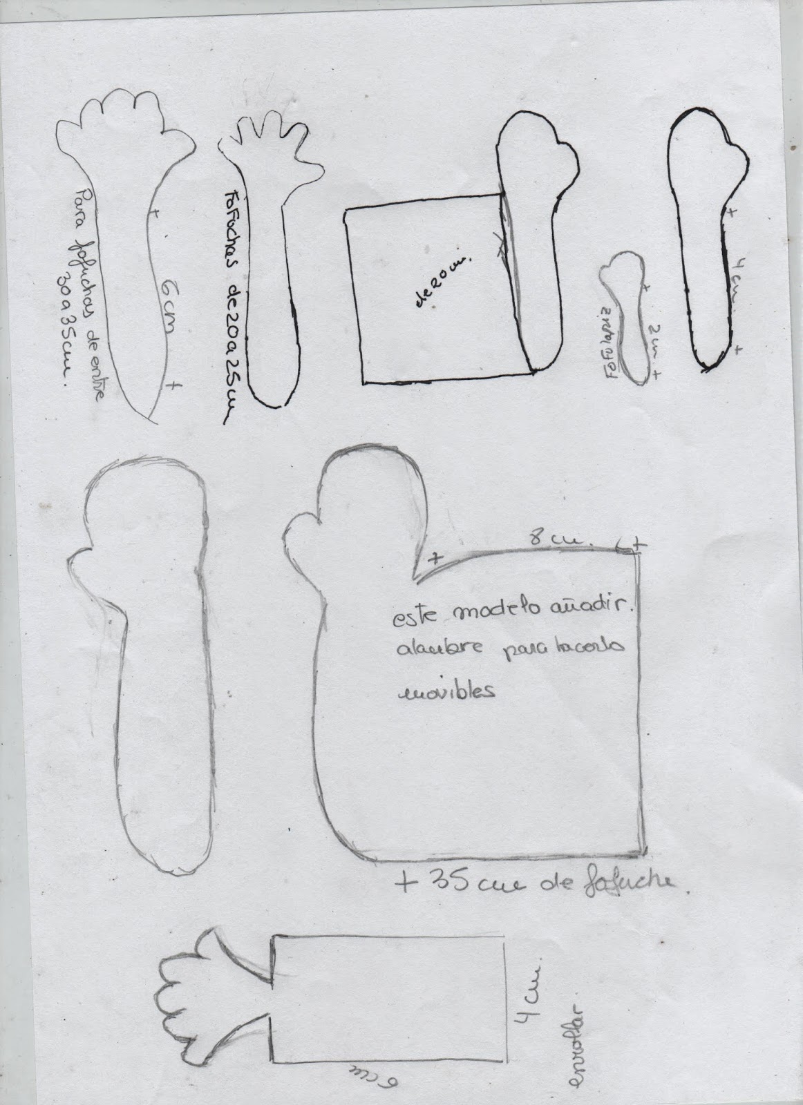 Hacer mis lindas fofuchas: MOLDES DE MANOS PARA FOFUCHAS