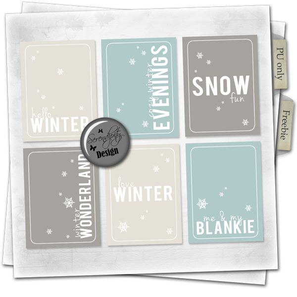 Serendipity Design: Freebie Winter cards