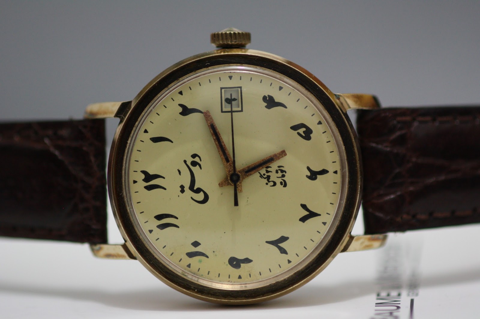 sale $ koleksi jam: Antik Jam Arab Automatic Gold Plate (SOLD)