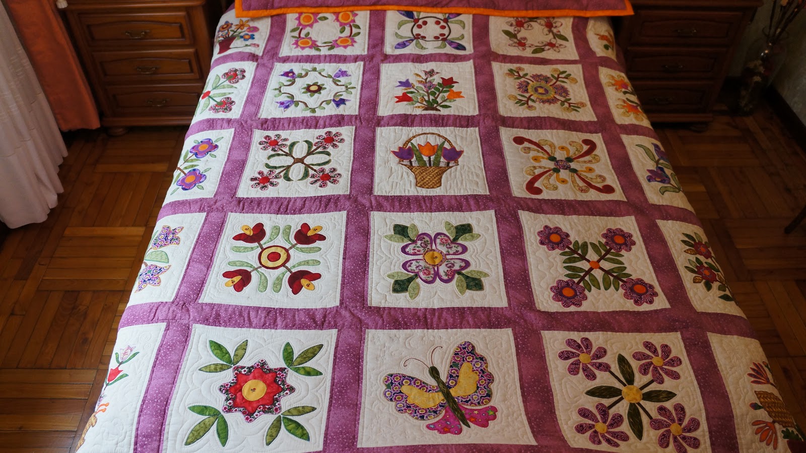 SOLI MULTILABORES - LABORES A MANO: COLCHA PATCHWORK DE FLORES - MARIA ...