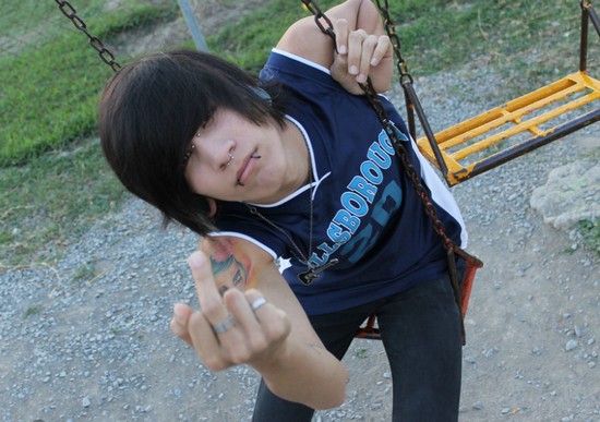 Emo boy on cradle finger cute | nineimages