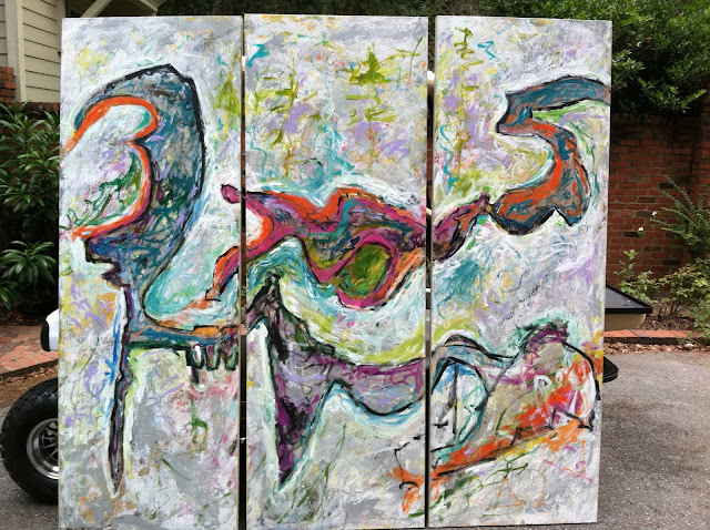 Buddy LaHood Art: Abstract Tryptic