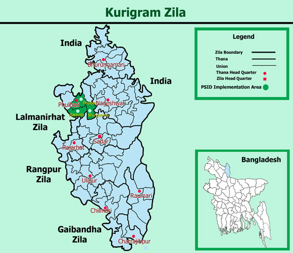 Kurigram: Kurigram District Map