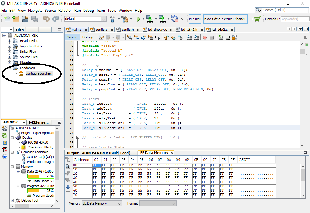How to load EEPROM *.hex file in new MPLABX IDE? - Embedded Laboratory How to load EEPROM *.hex file in new MPLABX IDE? - Embedded Laboratory