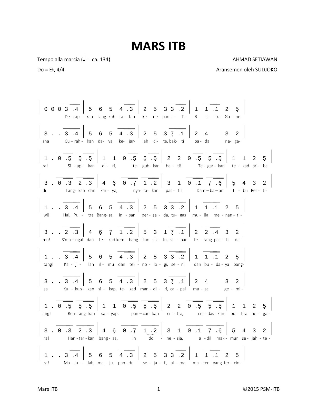 Tugas OSKM ITB 2015 #1 - Hafalkan Lagu Mars ITB dan Himne ITB | Furqon ...