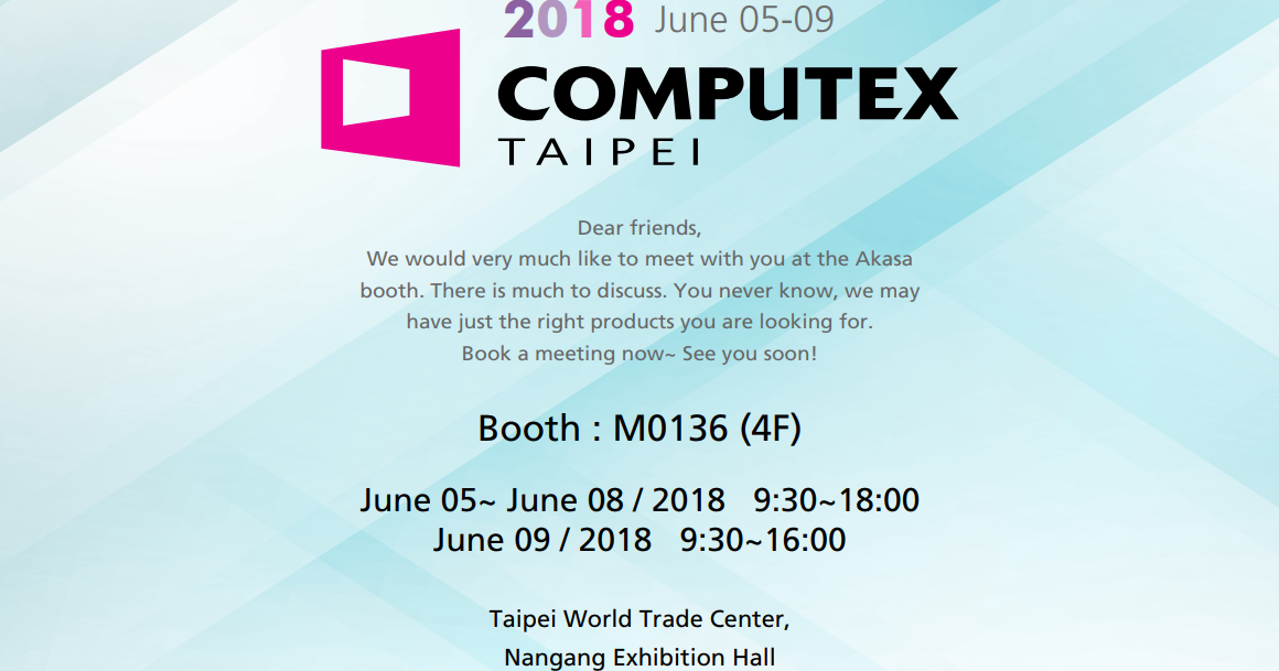 FanlessTech: Akasa at COMPUTEX 2018