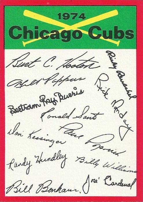 1974 Topps - Pennant Fever: #211 - Chicago Cubs/ Cubs Team Records