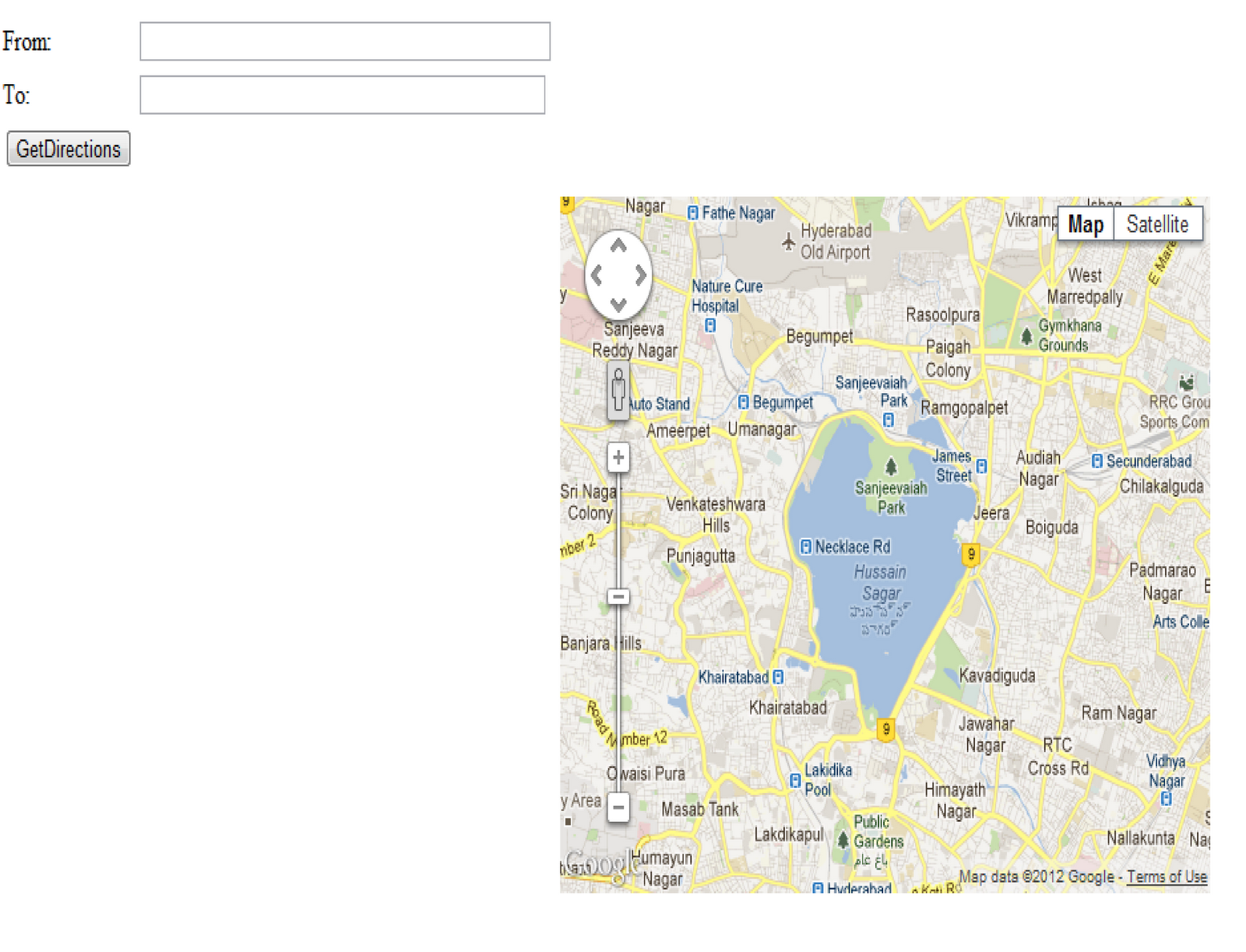 .Net Tutorial: How to implement Google Mapping with Get Direction and distance from one location ...