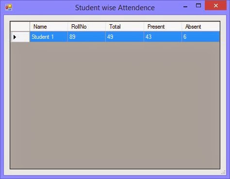 Attendance Management Project in Windows Forms with C#