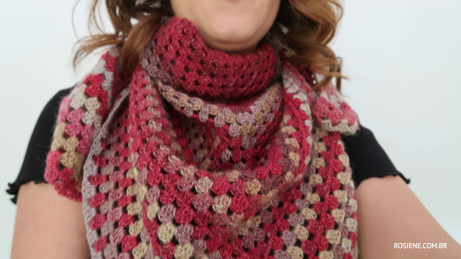Rosiene: Xale em Crochê