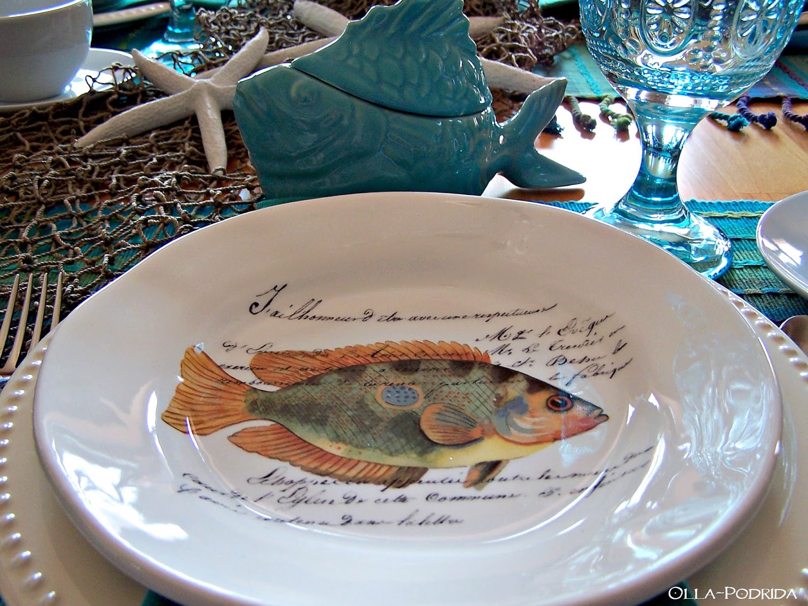 Olla-Podrida: Swim with the Fishes Tablescape