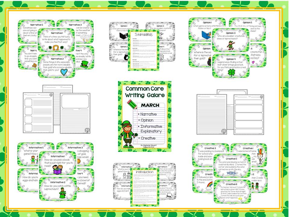 Common Core Writing Galore + Freebie | Falling into First