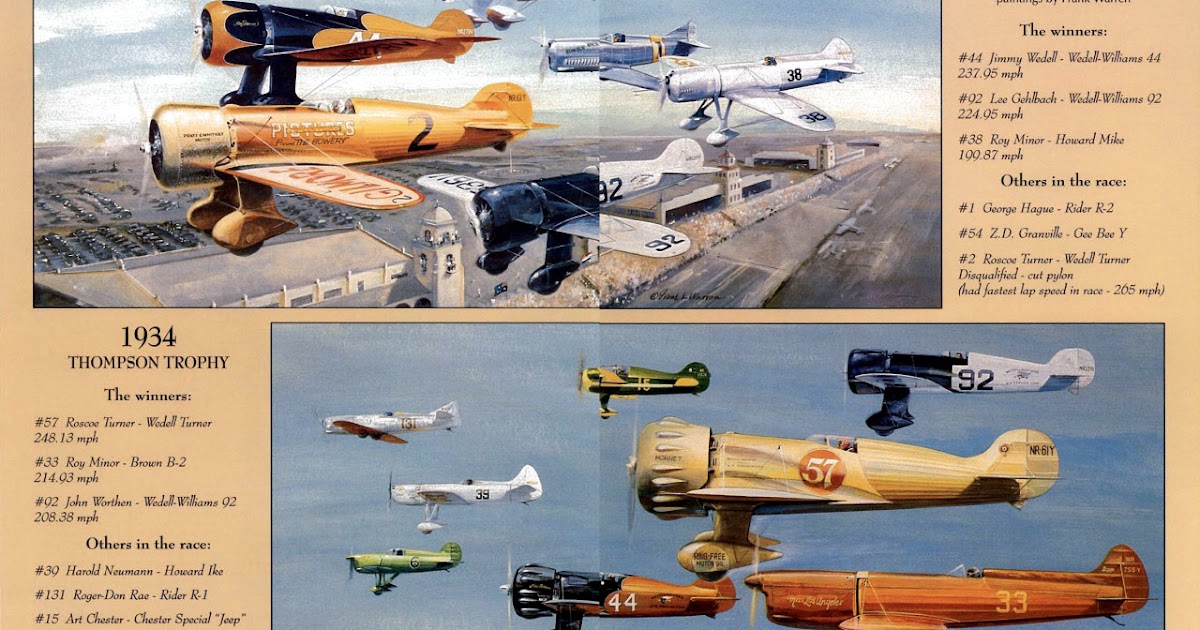 Just A Car Guy: 1933 Thompson Trophy paintings by Frank Warren