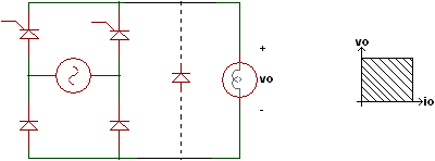 Rectificador monofásico de onda completa semicontrolado