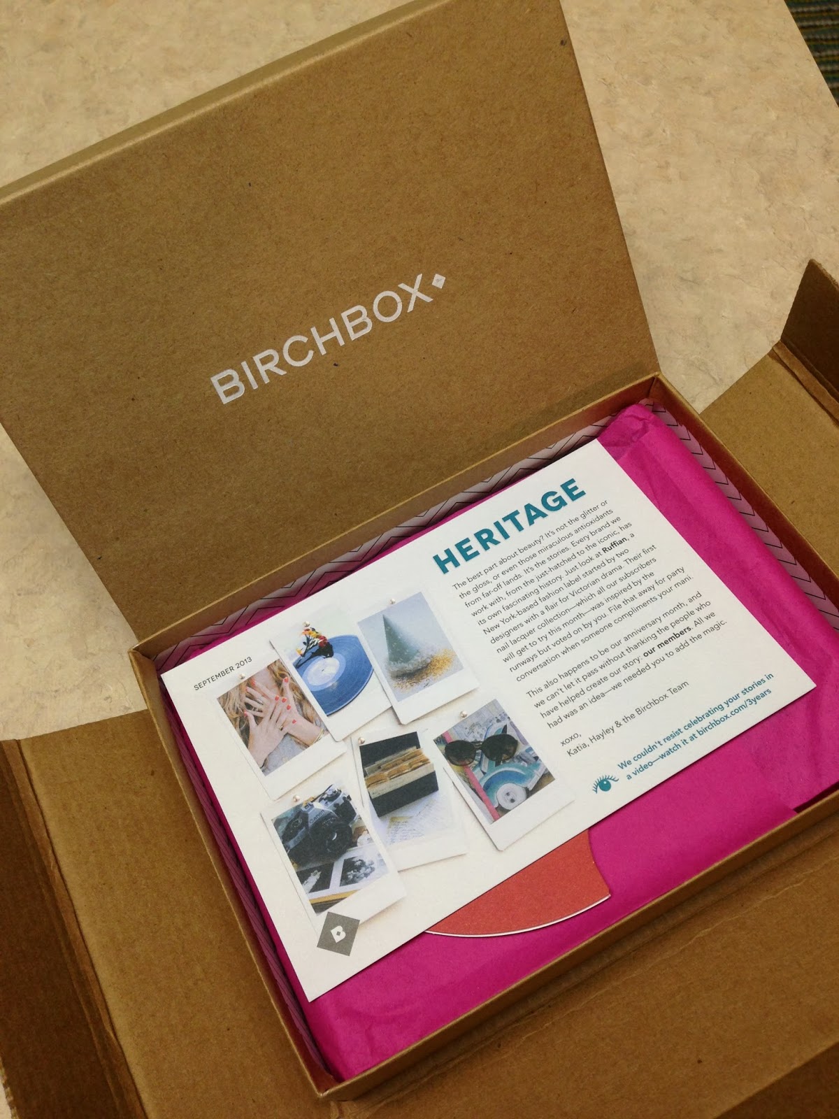 Katie's Nesting Spot: Birchbox September 2013: My First Birchbox ...