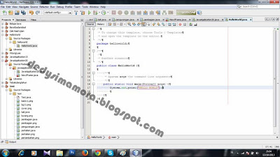 Dedy Simamora: MEMBUAT PROGRAM SEDERHANA DENGAN BAHASA JAVA