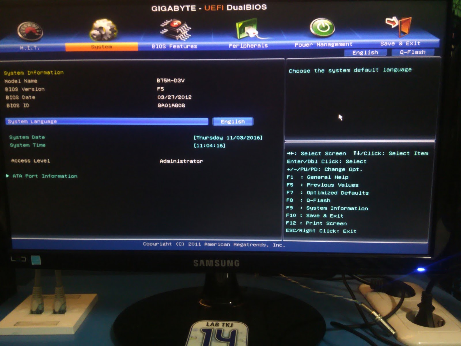 Ada apa saja dalam Menu Bios