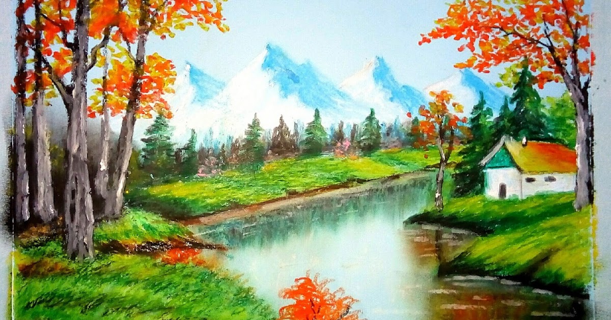 Fancy's Art: A Unique beautiful landscape drawing in 2019|| Oil pastel ...