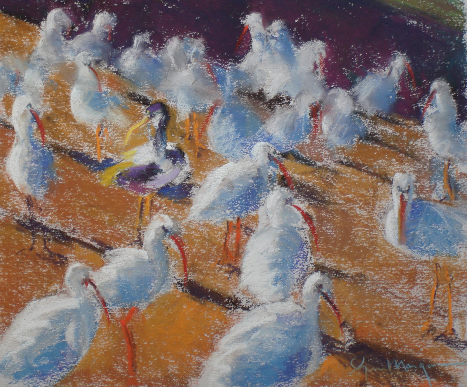 Daily Painters Abstract Gallery: Lynn Morgan Contemporary Pastel Paintings