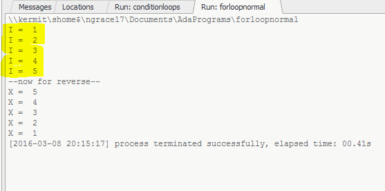 Progress of Learning ADA Programming: Loops!