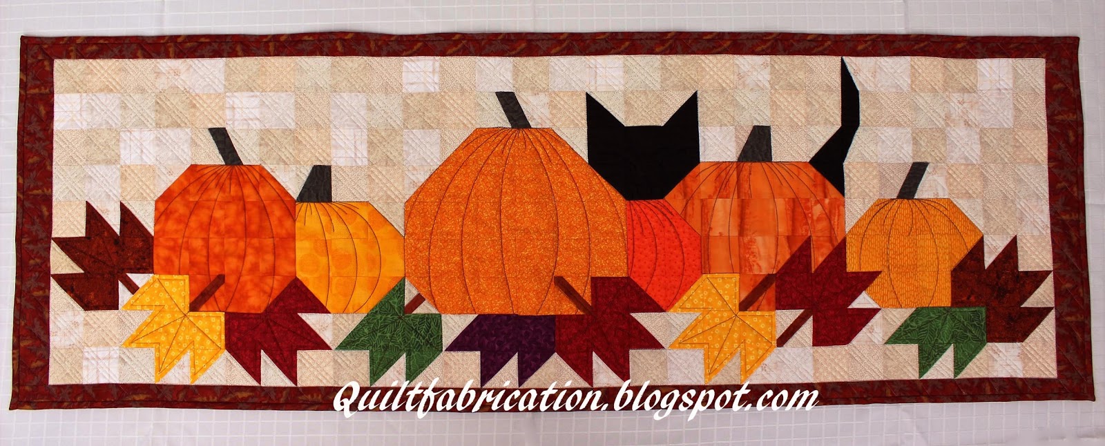 Pumpkat Patch Table Runner