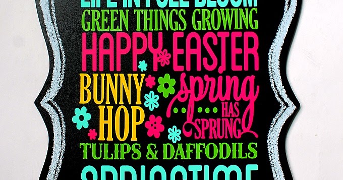 Spring Chalkboard Subway ARt | Occasionally Crafty: Spring Chalkboard ...