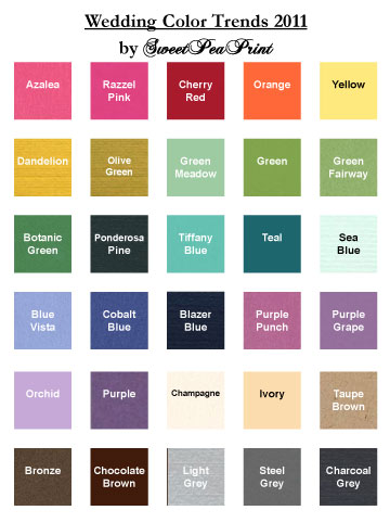 Sweet Pea Print: Color Trends for 2011