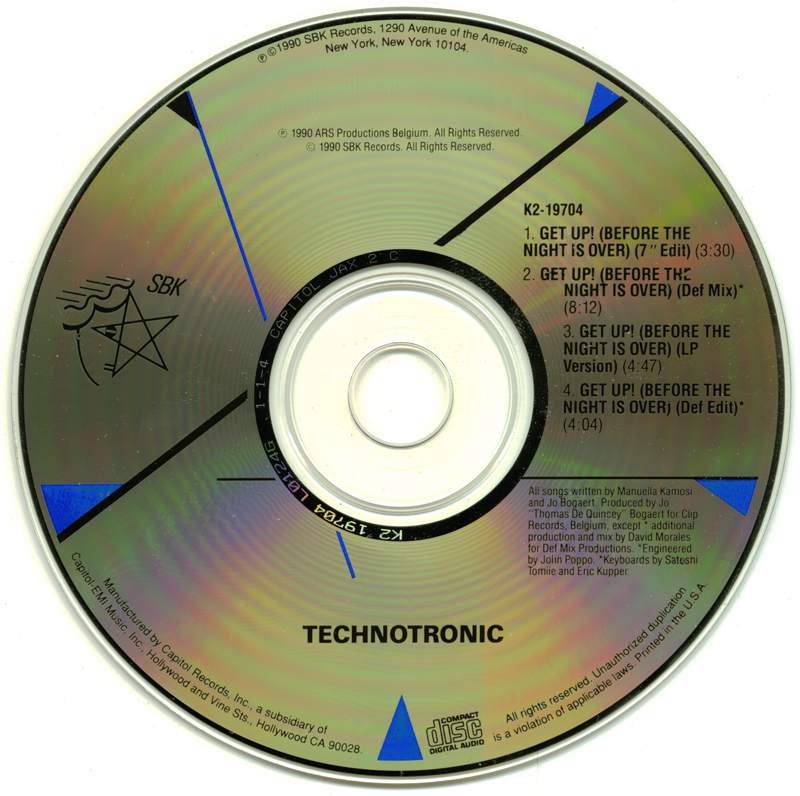 Promo, Import, Retail CD Singles & Albums: Technotronic - Get Up ...