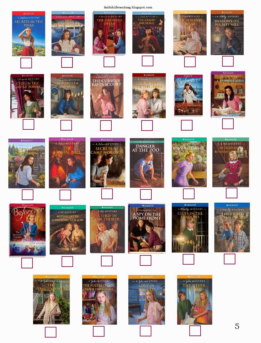 Faithful Friends, Forever Be: American Girl Reading List