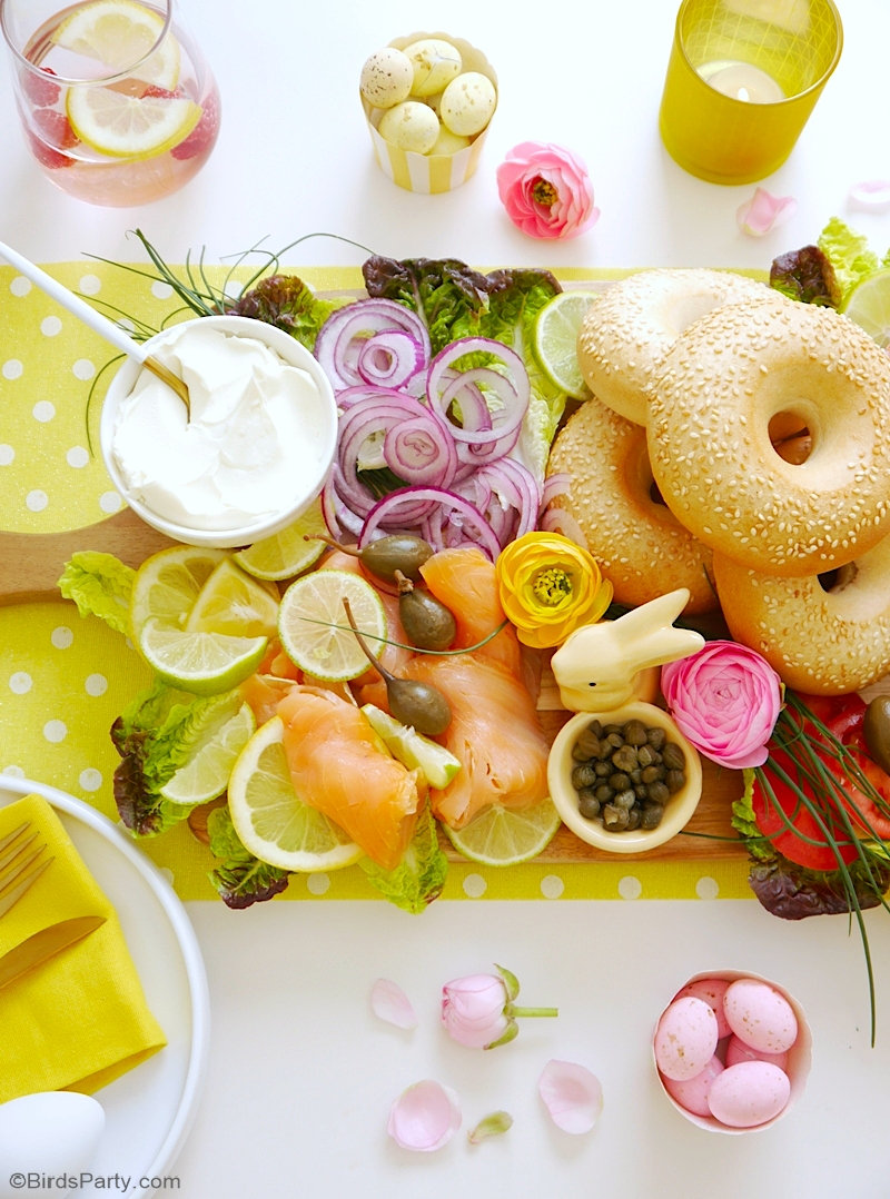 How To Build a Bagel Brunch Board - Party Ideas | Party Printables Blog