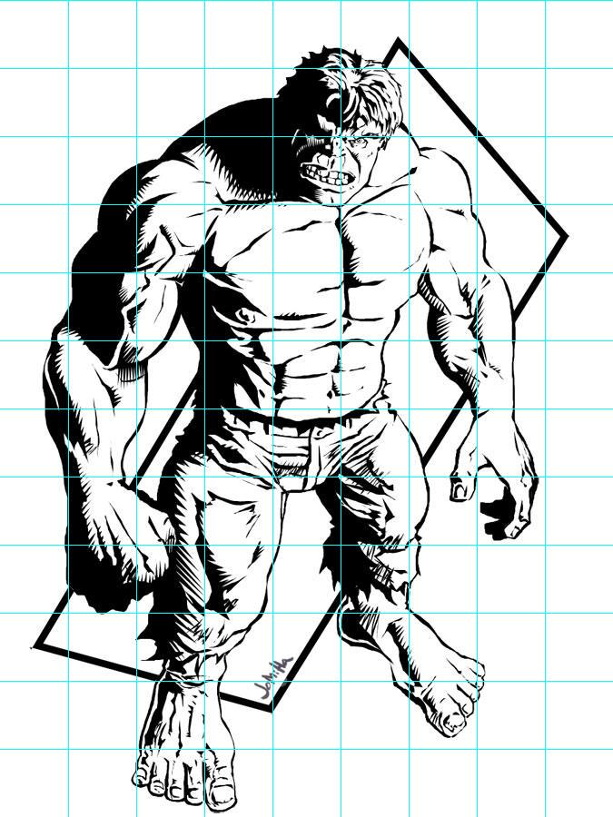 Mr. MintArt: Superhero grid drawing