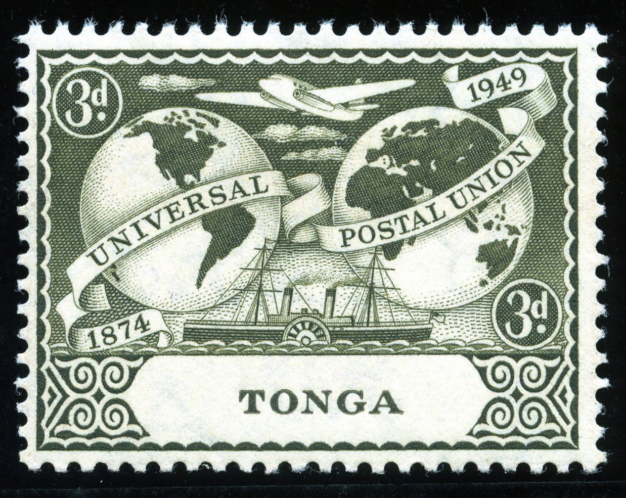 King George VI Postage Stamps: Tonga 1949 (10 Oct) 75th Anniv of U.P.U ...