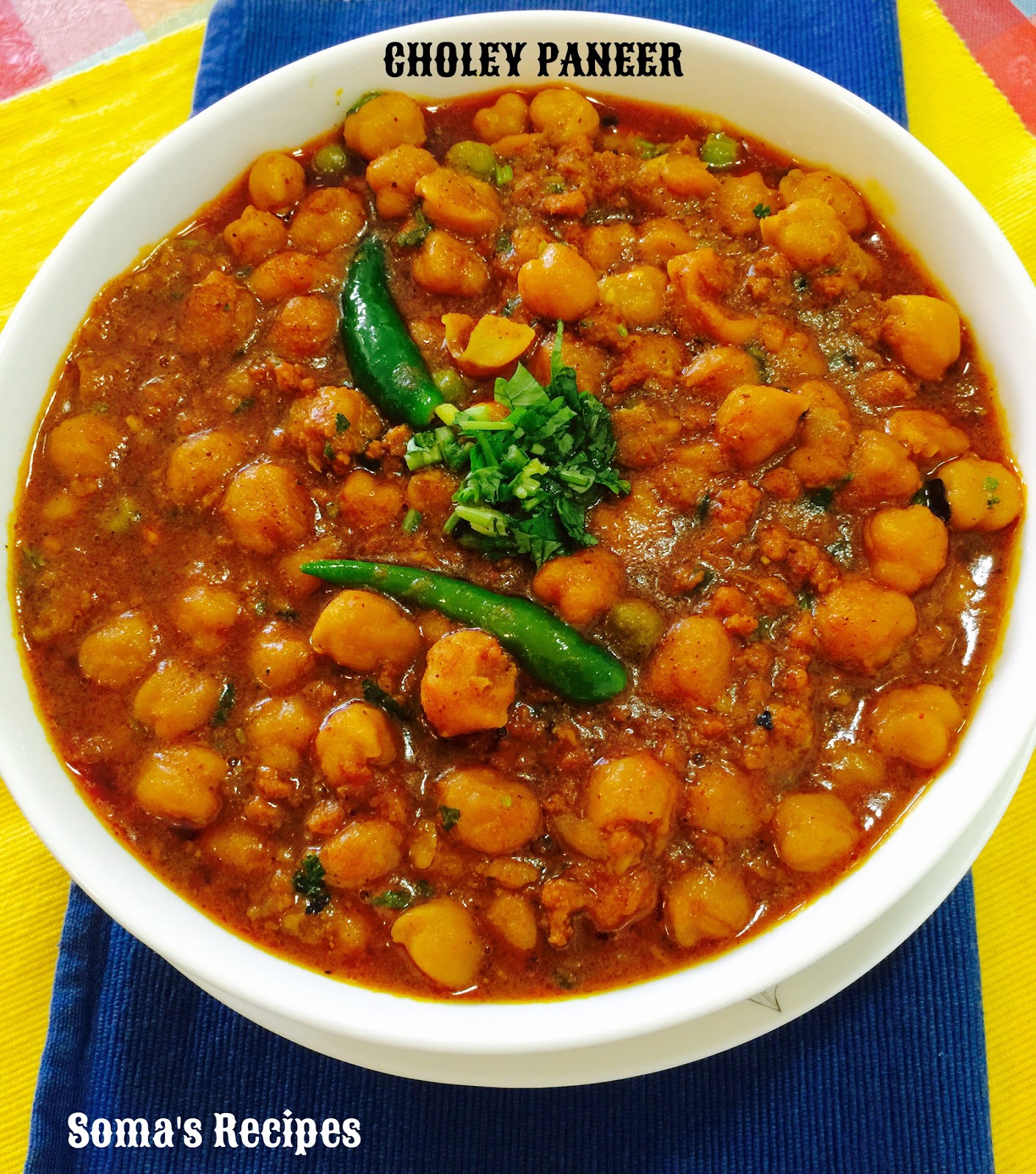 CURRY AND SPICE: CHOLE PANEER