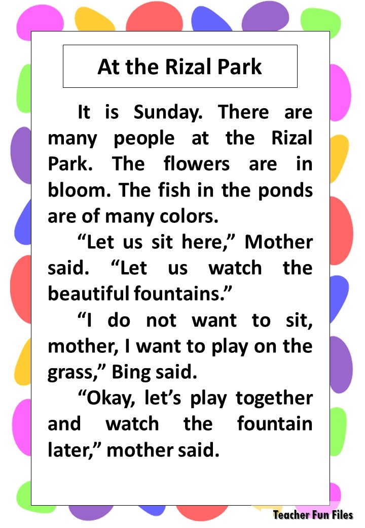 Teacher Fun Files: English Reading Passages 17