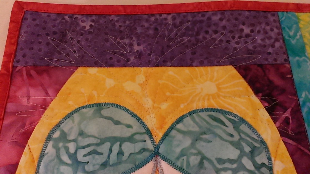 Quilt, Knit, Run, Sew: Owl Table runner - Quilt as you go Style