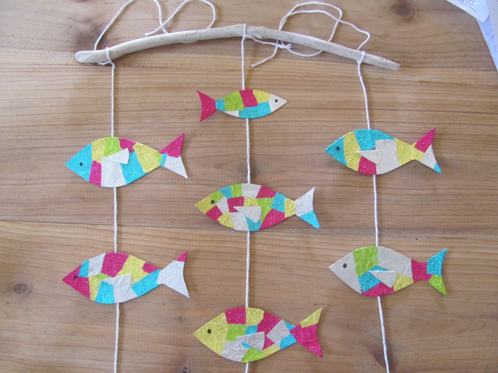 Jumble Tree: Rainbow foil fish - Easy Easter craft