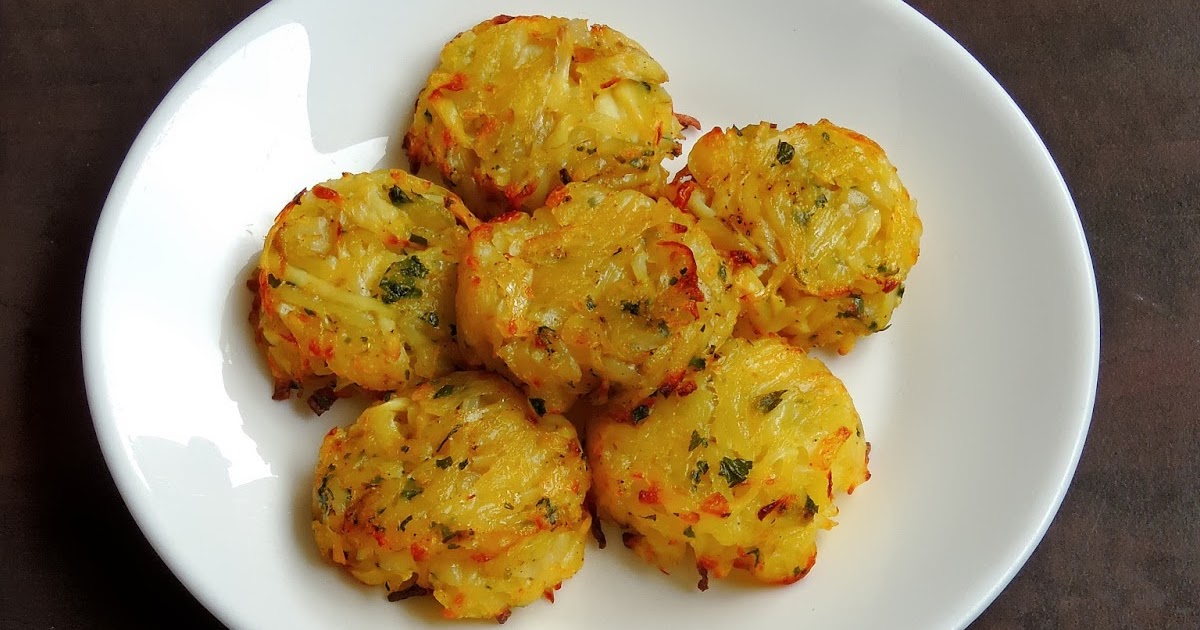 Priya's Versatile Recipes: Baked Herbed Mini Rosti~~Vegan Thursdays