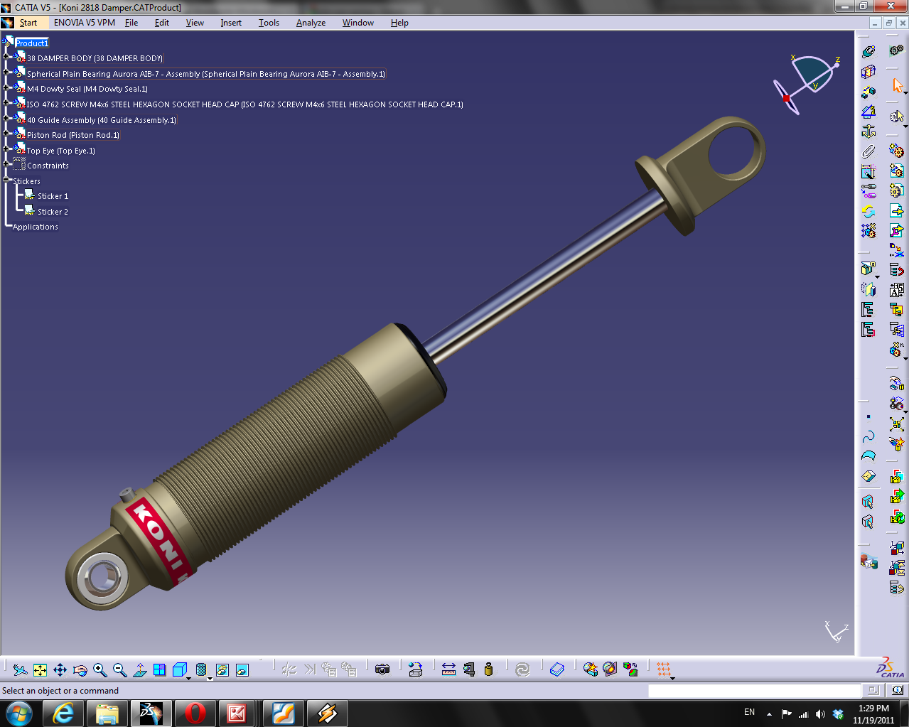 Scratchbuilding a 1/20 scale F1 replica: Damper Piston rod and top eye