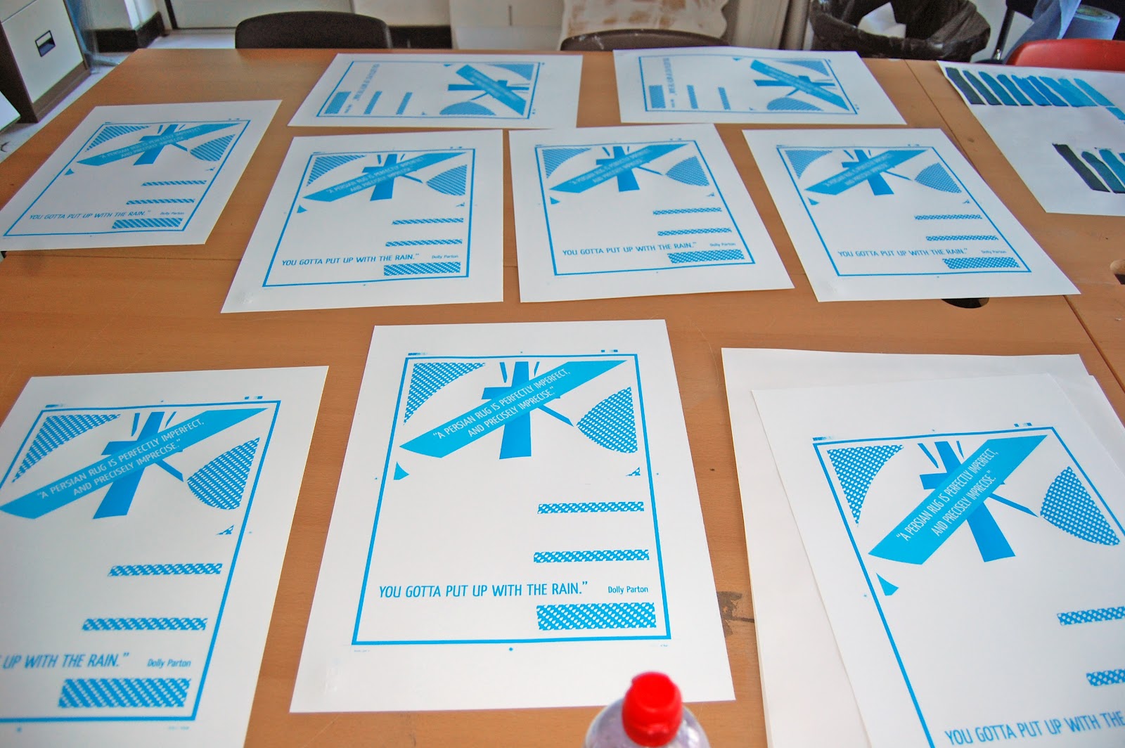 LOVE THY DESIGNER: Screenprinting Kesselskramer Rain Poster Design