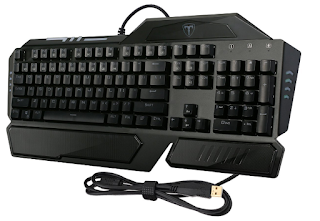 TOMOKO Water-Resistant 104-Key Wired Mechanical Gaming Keyboard ...
