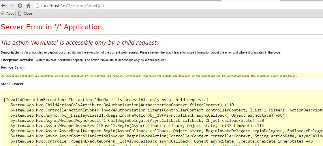 ChildActionOnly using PartialViewResult. in Asp.Net MVC - MVC Arena ...