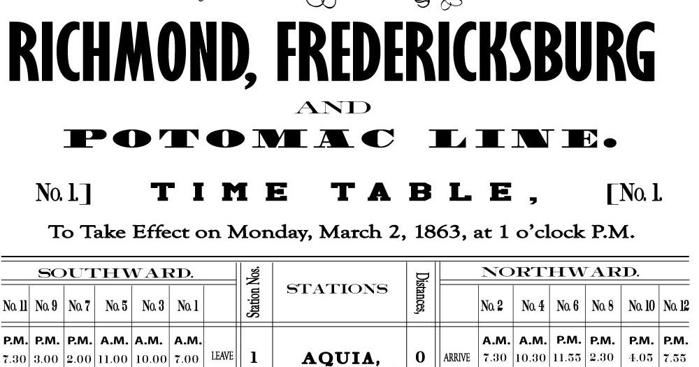 USMRR Aquia Line and other Model Railroad Adventures: Updated Timetable ...