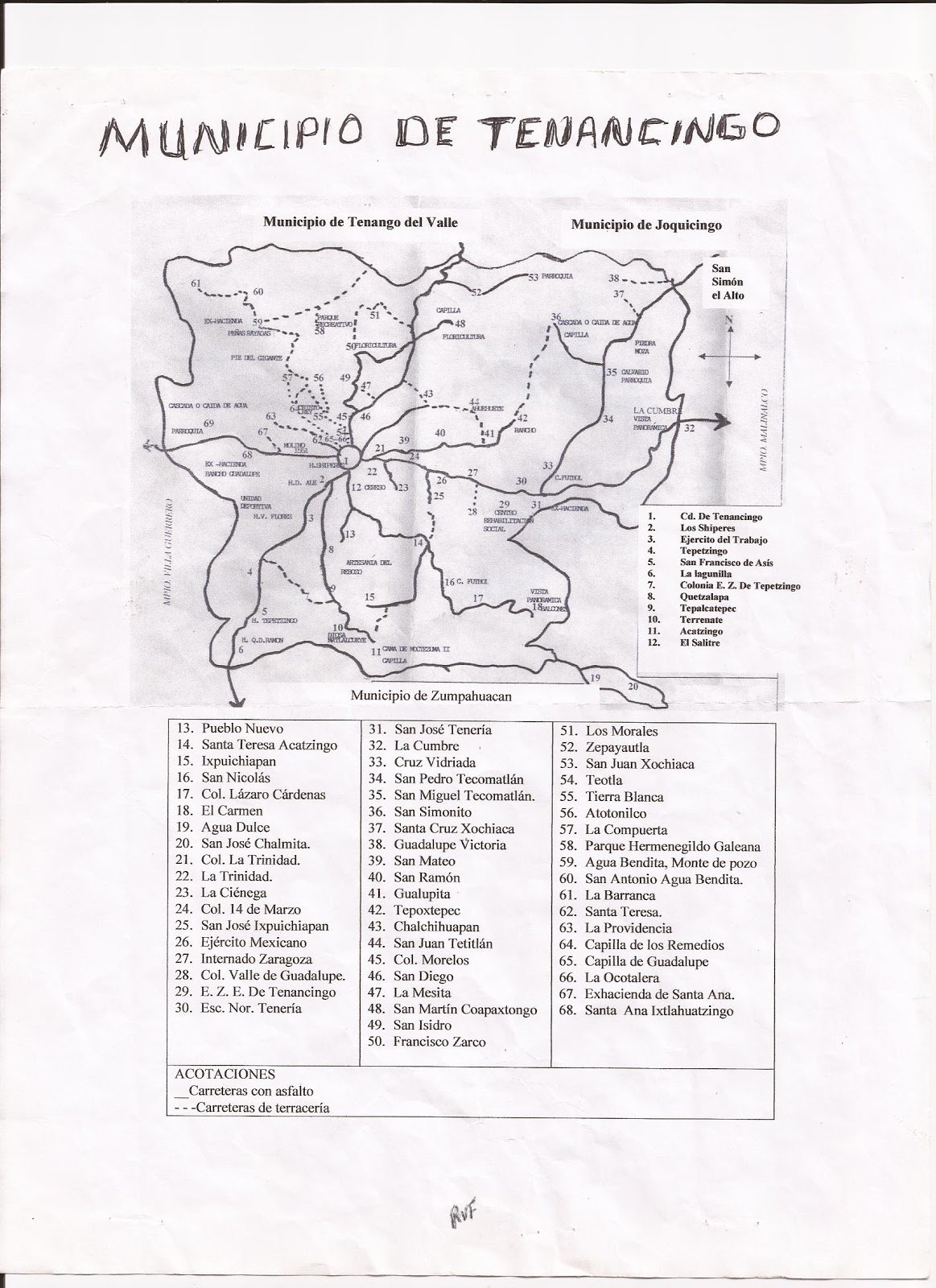TENANCINGO HISTORIA Y TRADICIONES: CROQUIS DE TENANCINGO DE DEGOLLADO