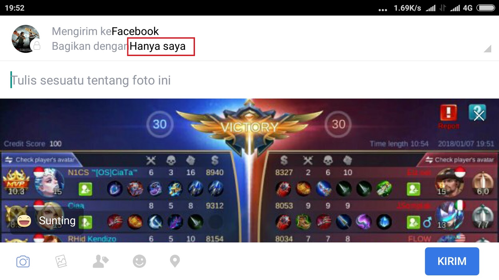 Cara Share ML Result ke FB tanpa Mengganggu Beranda Orang Lain - Irumira