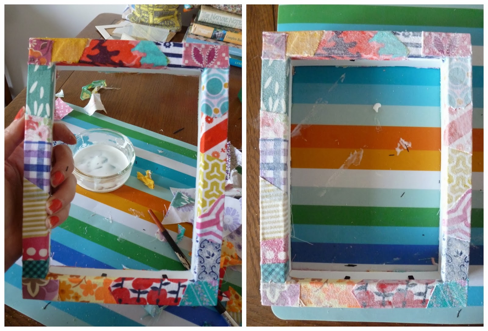 selfsewn: scrappy fabric frame tutorial